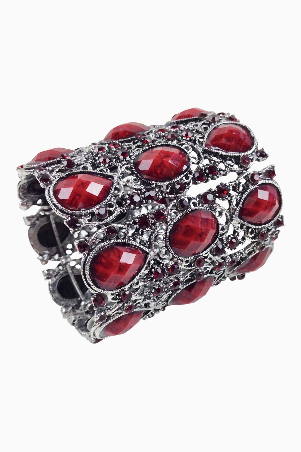 Red Jeweled Cuff - GO HOME... Modern Decor & Gifts