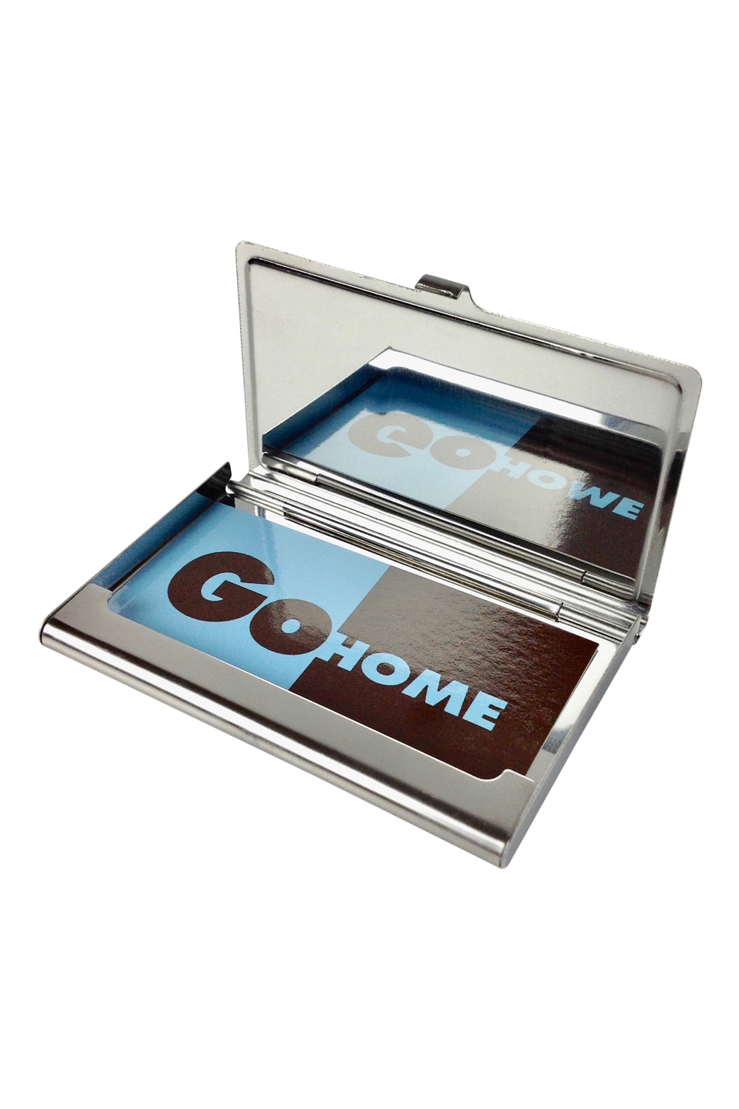 CHROME CARD CASE WITH MULTI DOT LID - Go Home, Gabriela's...