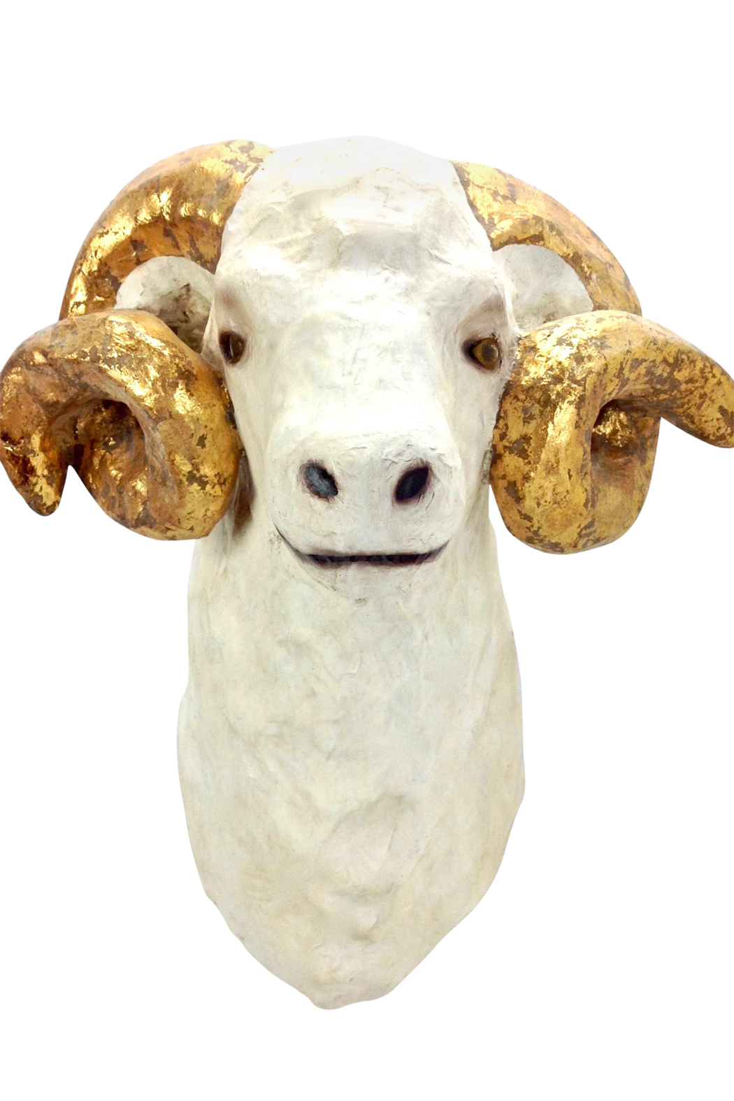 Ram Trophy with Gold leafed Horns - GO HOME... Unusual Decor and Gifts