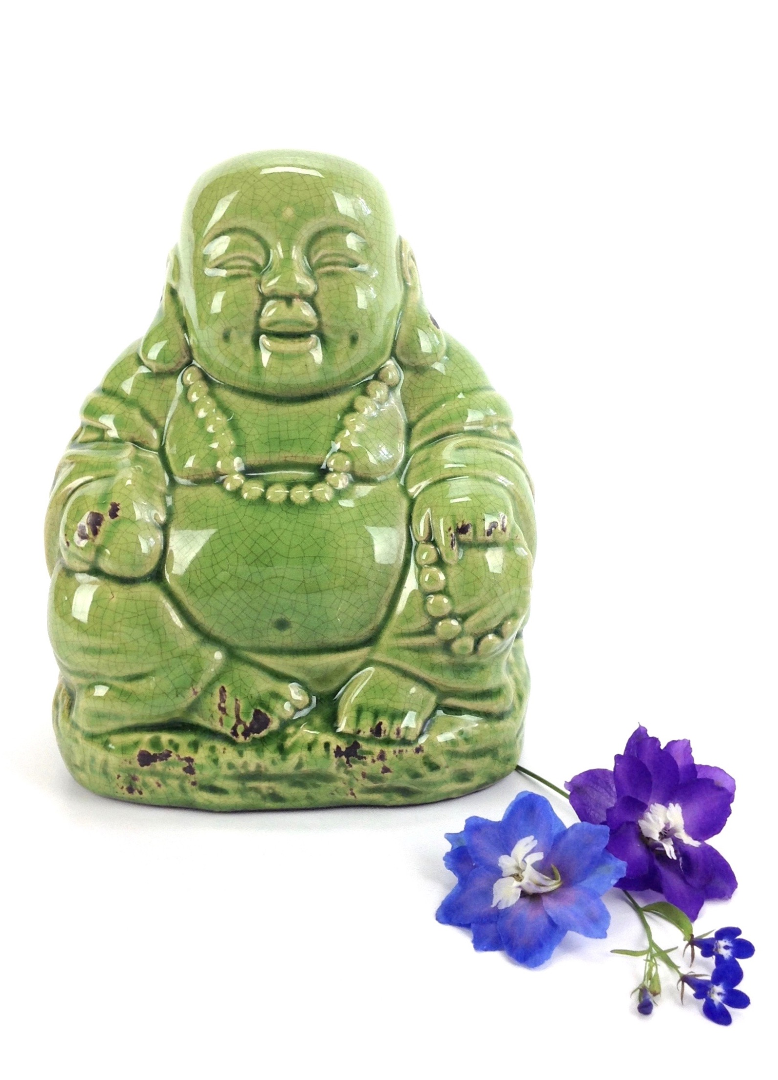 GREEN CERAMIC BUDDHA - Go Home, Gabriela's...