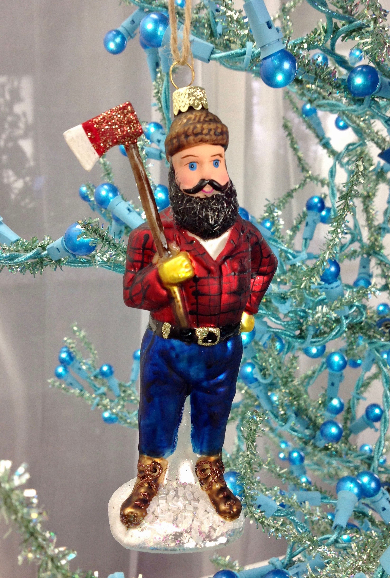 Glass Lumberjack Ornament - Go Home, Gabriela's...