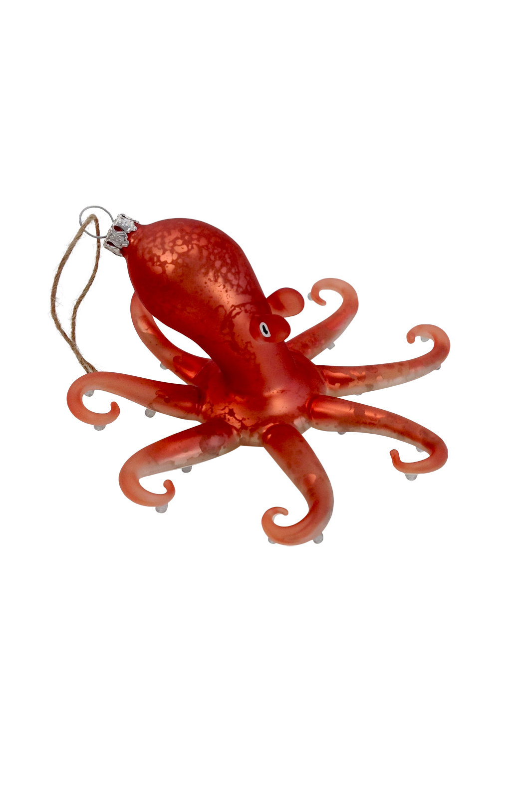 Glass Octopus Ornament in Orange - GO HOME... Modern Decor & Gifts