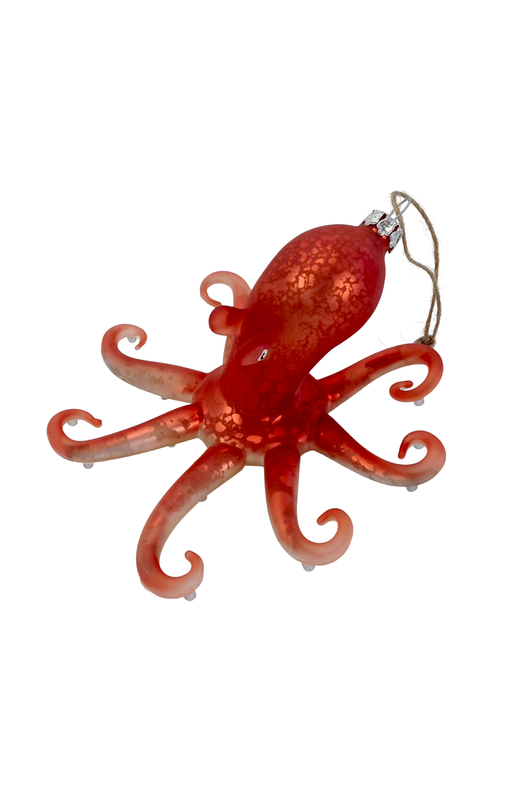 Glass Octopus Ornament in Orange - GO HOME... Modern Decor & Gifts