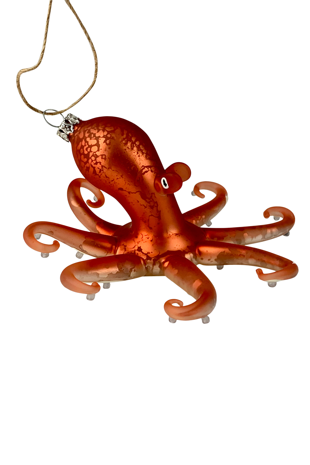 Glass Octopus Ornament in Orange - Go Home, Gabriela's...