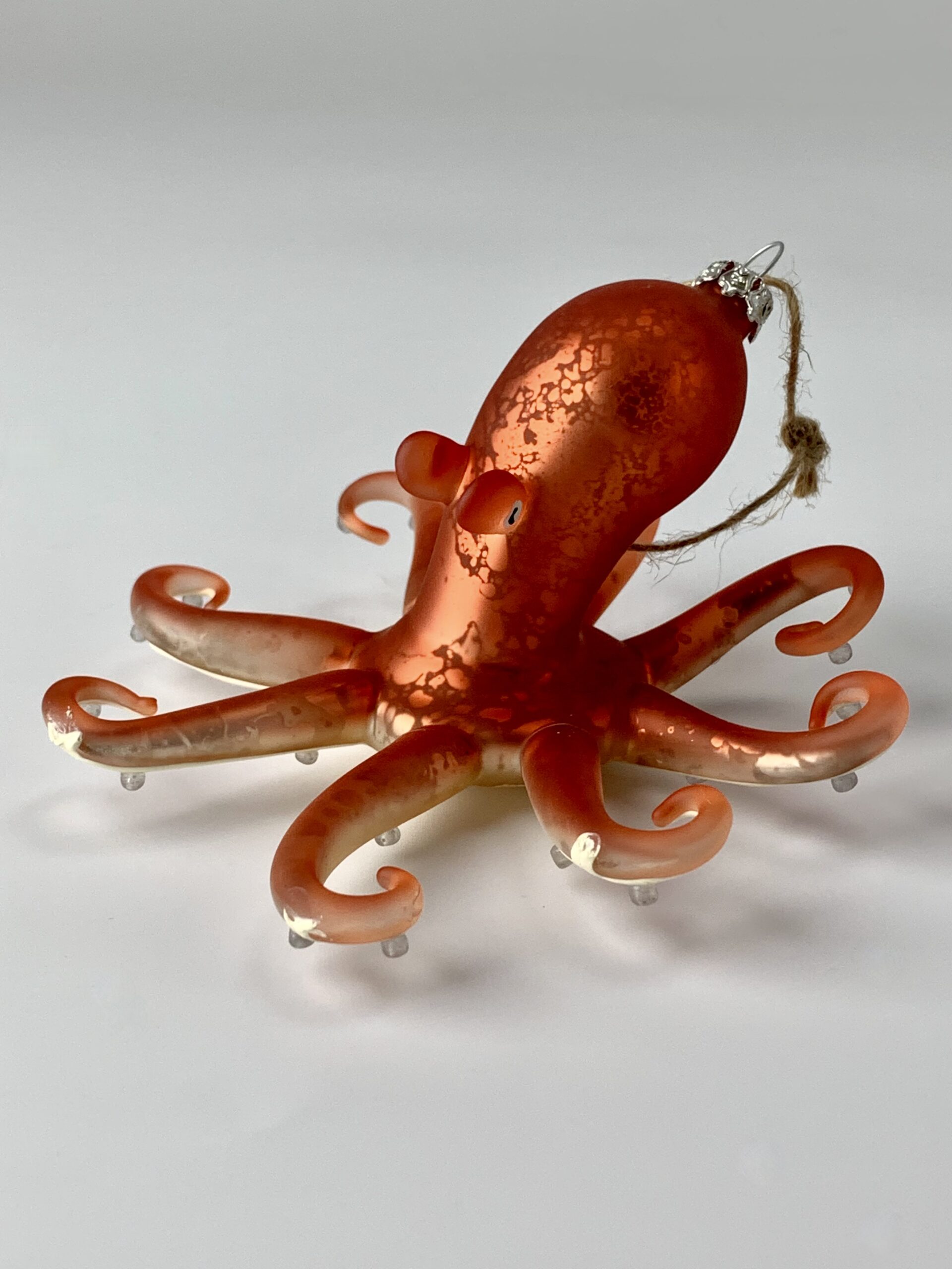Glass Octopus Ornament in Orange - Go Home, Gabriela's...
