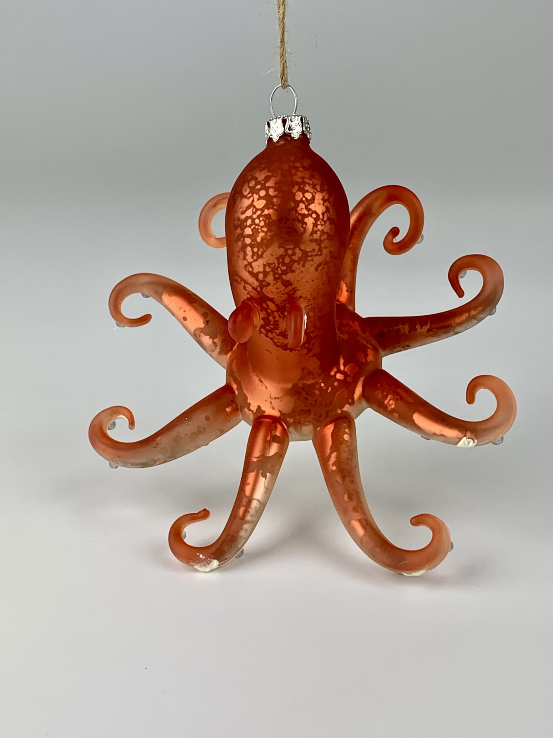 Glass Octopus Ornament in Orange - Go Home, Gabriela's...
