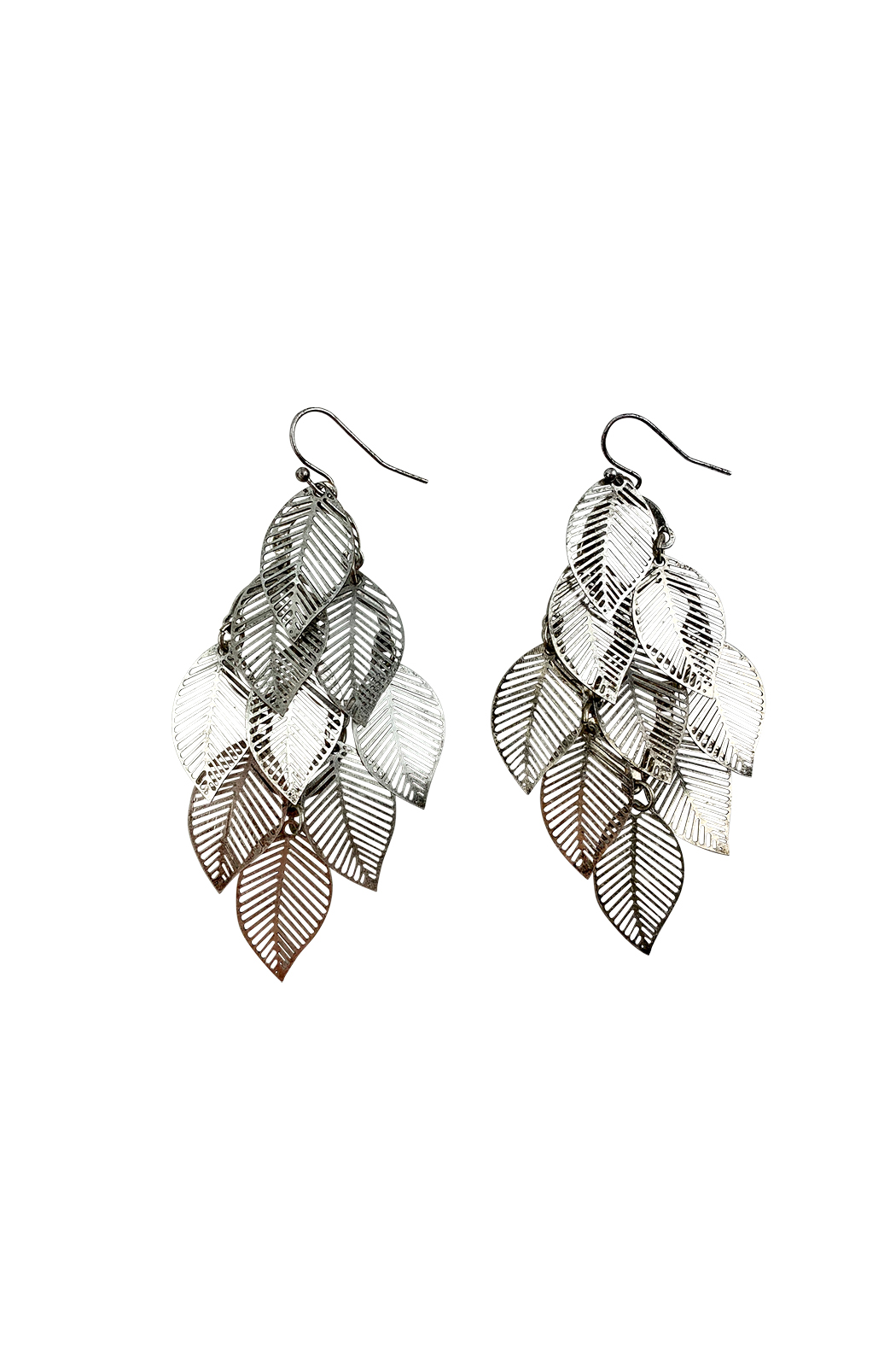 Silver Cluster Leaf Earrings - Go Home, Gabriela's...