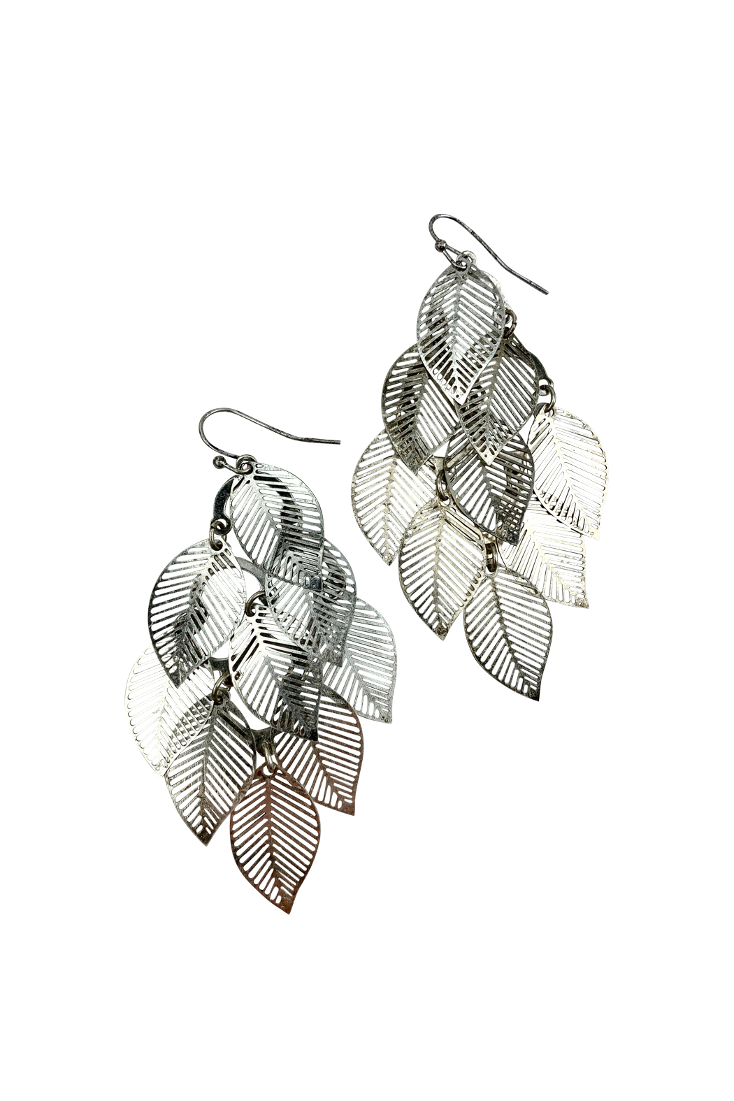 Silver Cluster Leaf Earrings - Go Home, Gabriela's...