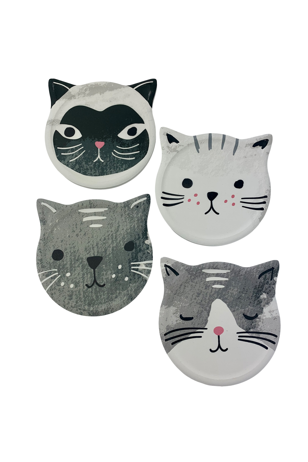 Kitty Ceramic Coasters (set of 4) - Go Home, Gabriela's...
