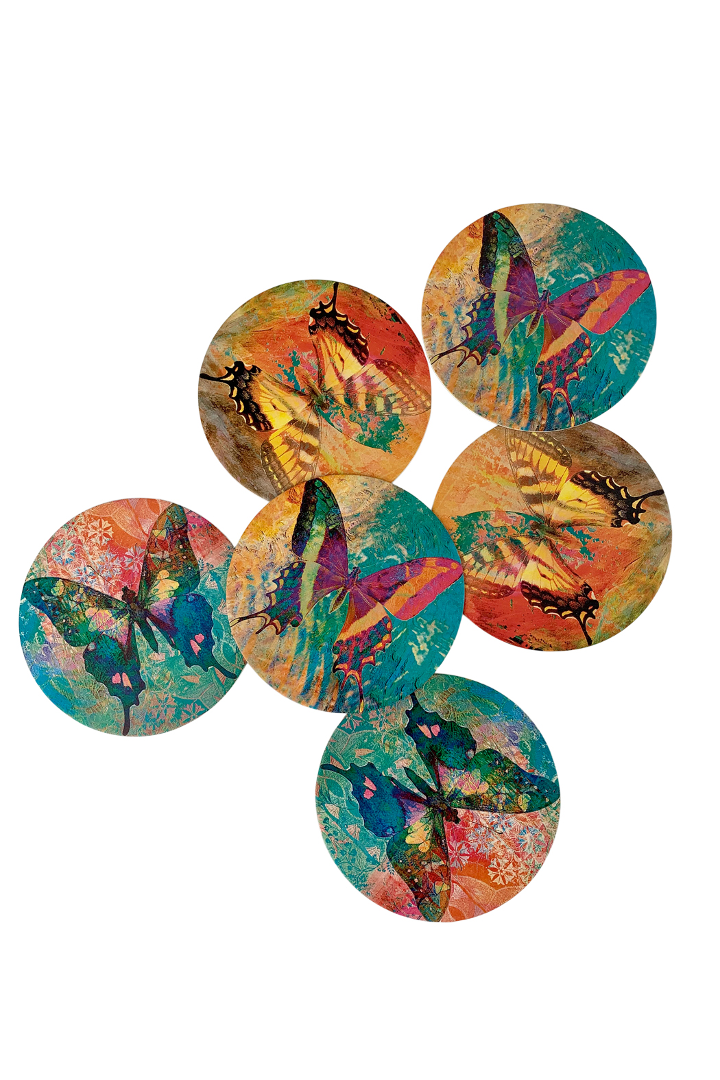 Butterfly Pulpboard Coasters - Go Home, Gabriela's...