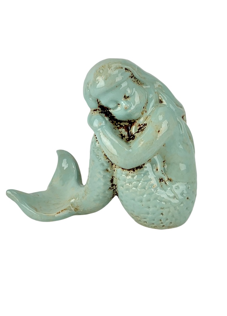 Ceramic Mermaid Sculpture Resting - Go Home, Gabriela's...