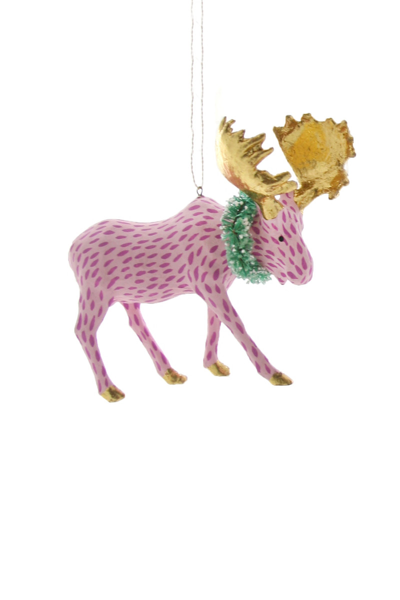 Pink Moose Ornament - GO HOME... Unusual Decor and Gifts